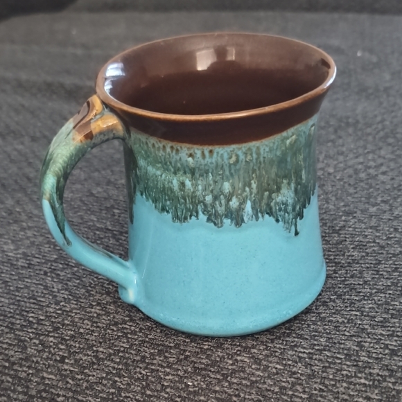 Neher Art | Dining | Handcrafted Blue And Brown Ceramic Mug | Poshmark